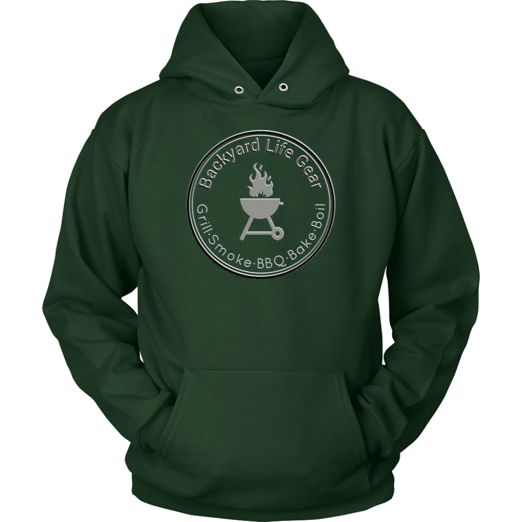 Backyard Life Gear Logo Hoodie - Dark Colors - American Apparel Mens